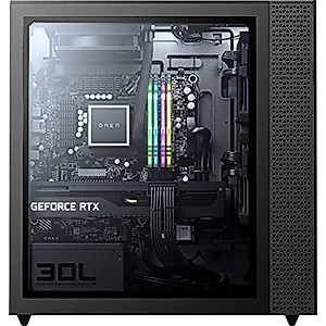 OMEN 30L Gaming Desktop Gamer Tower, GeForce RTX 3060 Ti 8GB Graphics, AMD 8-Core Ryzen 7 5800X Beat i7-10700F (64GB DDR4 RAM| 2TB PCIe SSD| 2TB HDD) WiFi Bluetooth 750 Watts Windows 10, JTD Mouse Pad