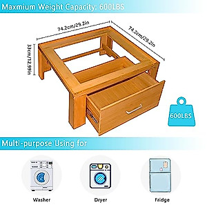 Kiss Core 29" Universal Fit Laundry Pedestal for Washer and Dryer, Washer and Dryer Pedestal Base Stand with Large Drawer Storage, Made up to 29 Inches Wide 14.3 Inches Height