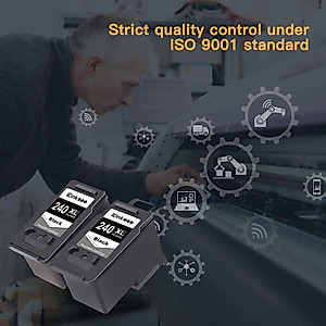 E-Z Ink (TM) Remanufactured Ink Cartridge Replacement for Canon 240 240XL PG-240XL for use with PIXMA TS5120 MG3620 MG3520 MG3522 MX532 MX452 Printer (2 Black)