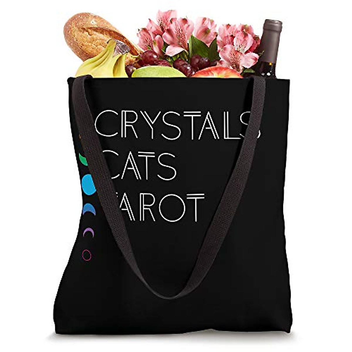 Witchy Bohemian Boho Crystals Cats Tarot Witch Tote Bag