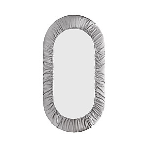 Pro Goleem Satin Bassinet Sheet 2 Pack Great for Baby Hair Soft Silk Feeling Sheet for Cradle or Bassinet Pad＆Mattress for Boys and Girls Gift for Newborn and Infant White and Gray