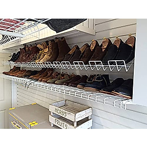 GarageTek Slatwall Shoe Organizer & Shelf | Garage Slatwall Accessories | Garage Rack, Shoe Stand, Wall Shoe Rack - Mounts on TekPanel, TekTrak and Other Slatwall