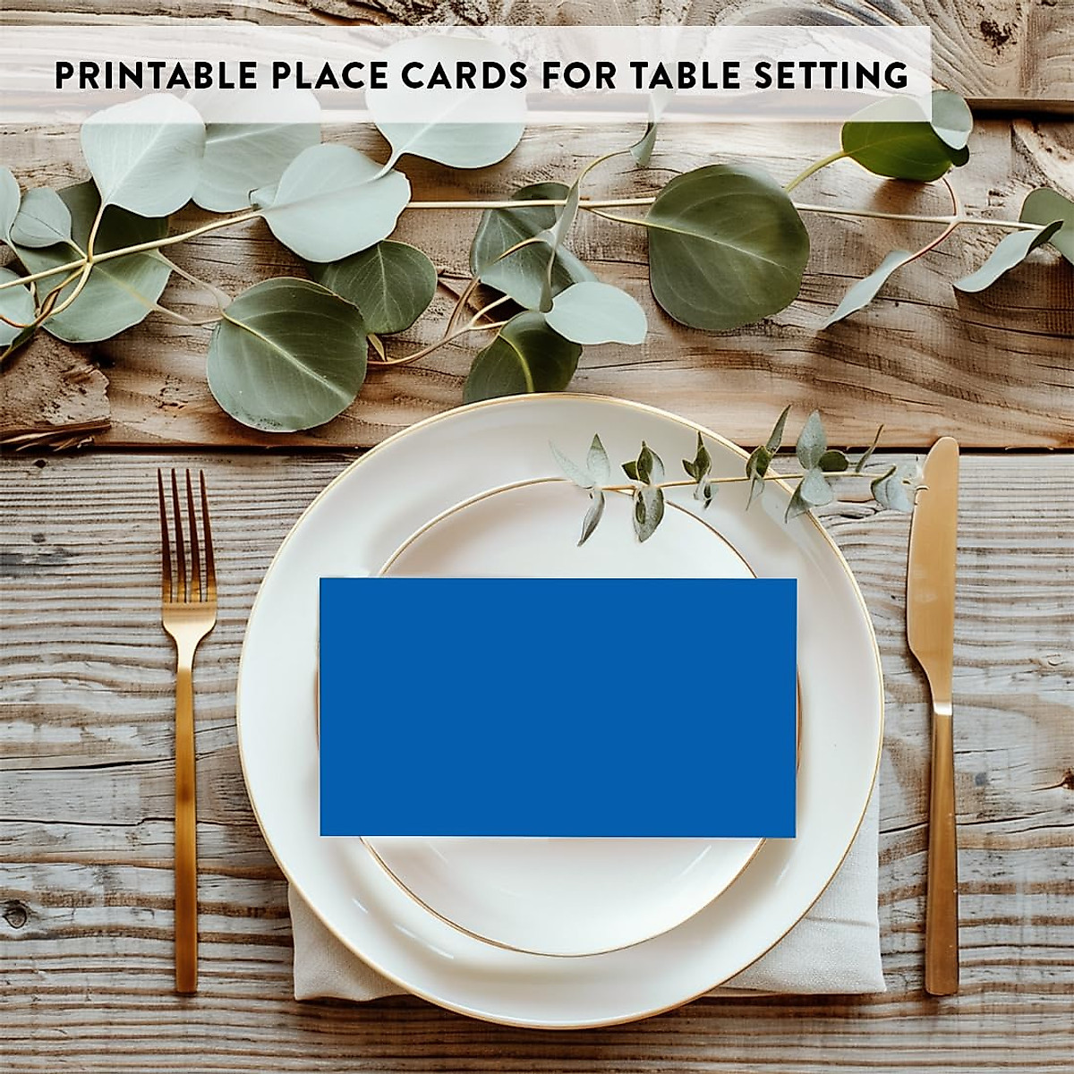 Andaz Press Table Tent Printable Place Cards, Royal Blue 20-Pack, Seat Placement Cards Place cards Table Settings Name Cards for Baby Bridal Wedding Shower, School Graduation Food Cards