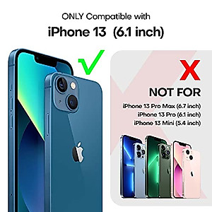 TAURI 5 in 1 Designed for iPhone 13 Case Crystal Clear, [Not-Yellowing] with 2X Tempered Glass Screen Protector + 2X Camera Lens Protector, [Military-Grade Drop Tested] Shockproof Slim Cover 6.1 inch