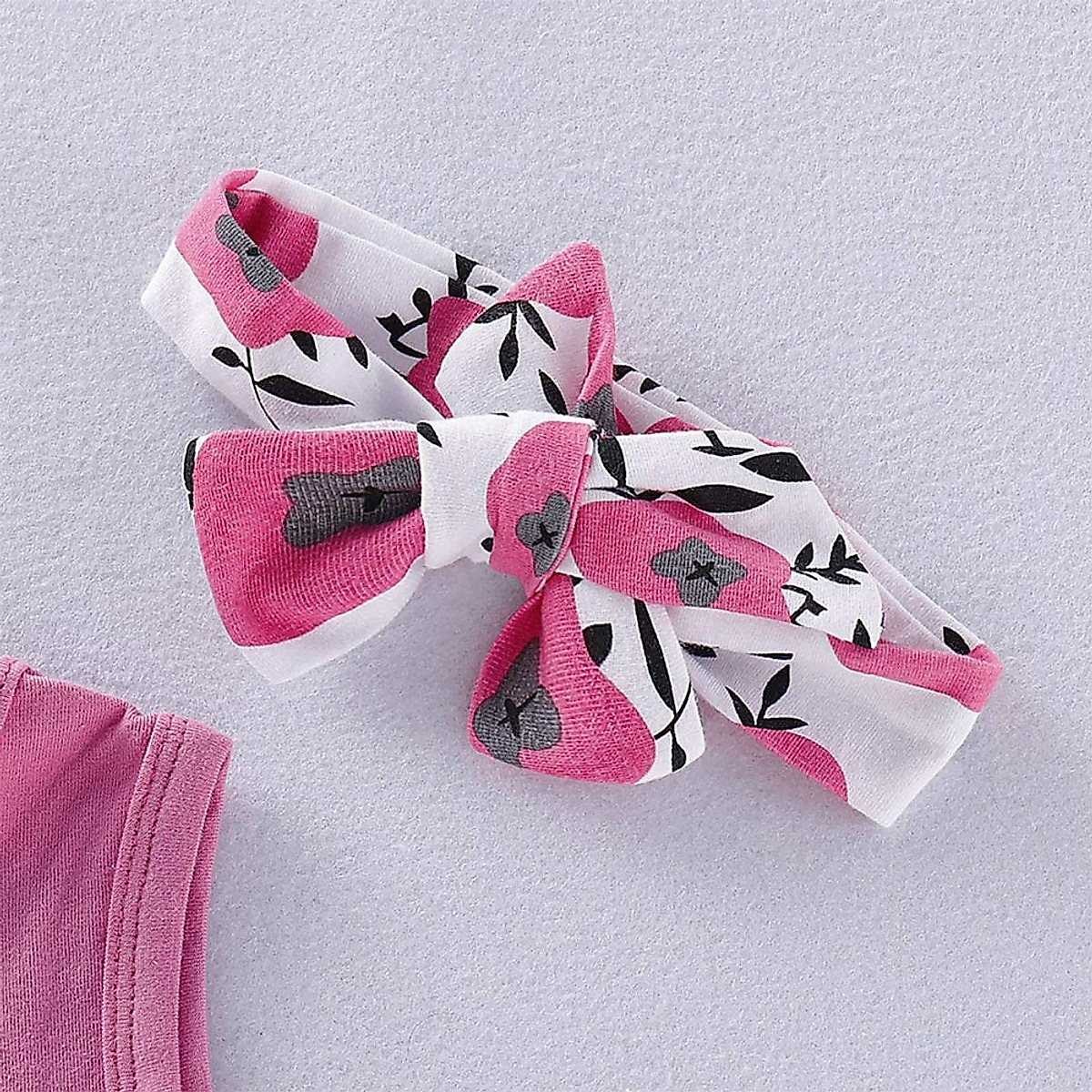 Hipea Toddler Girl Outfits Flower Tops Sleeveless Vest Shorts Headband Summer Clothes Set(3-4T)