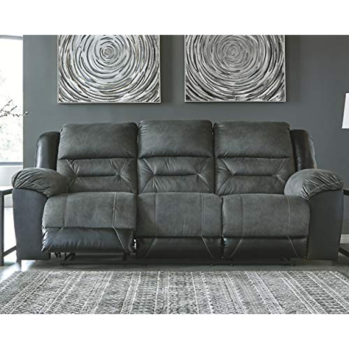 Signature Design by Ashley Contemporary Reclining Sofas, Gray