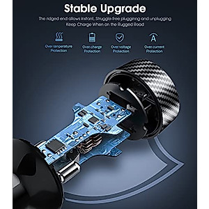 Car Charger, USB C Car Charger Adapter, 48W iPhone 14 Pro Max Car Charger, udaton Durable Dual Port Delivery Cigarette Lighter USB C Car Charging Block Compatible for Apple Watch iPhone 14 13 Pro Max