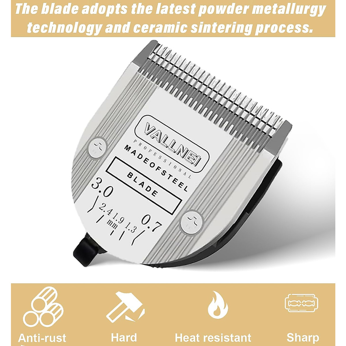 3 Pack Detachable Adjustable Pet Dog Grooming Clipper 5-in-1 Blade Compatible with WAHL Professional Animal Blade Arco, Bravura, Chromado, Creativa, Figura, and Motion Pet, Dog, and Horse Clippers