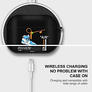 Gedicht for Airpods Pro 2nd Generation Case 2022 Air Sports Shoes, Protective TPU Soft Cases Cover Rugged for Apple Airpod Pro 2 with Keychain for Women Men，Black Blue