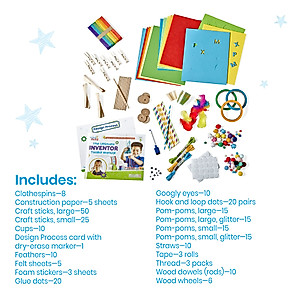 hand2mind Ultimate Inventor Toolkit, Ages 5+, Kids Inventing Kit, Ultimate Craft Kit, Science Projects for Kids, Engineering Toys for Kids, STEM Building Toys, Kids First Science Kit, STEM Activities