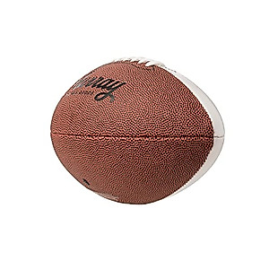 Murray Sporting Goods Autograph Football with Stand - Two White Panels Signature Ready Display Trophy Case Signable Regulation Size Full 12 Inch