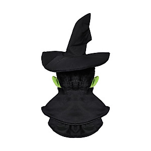 Pacreck Witch Plush Doll Stuffed Animal Witch Wizard Plushies Toy Cute Soft Christmas Pillow Birthday Party Gifts 16.5in (Black)