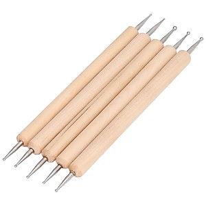 Double End Tracing Dotting Eraser Creasing Pen Dot Drill Pen Tool Beech Pens Set Piece Set Tool Tool Flower 5Pcs Fine Drill Pen for Pom Pencil Drill Pen Labels