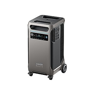Anker SOLIX F3800 Portable Power Station, 3840Wh, LiFePO4 Batteries, Ultra-High 6000W AC Output with 120V/240V, Solar Generator for Home Backup, RVs, Emergencies, Power Outages, and Outdoor Camping (Renewed)