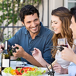 Hysagtek Upgraded Finger Chopsticks for Gamers with Box, Finger Chip Chopsticks, Snacking Chopsticks, Gamer Chopsticks, Gaming Chopsticks, Snack Chopsticks for Hands, Snack Grabber (Black, 3 Pack)