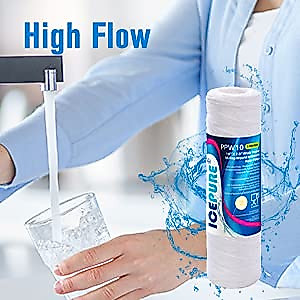 5 Micron 10" x 2.5" String Wound Sediment Water Filter Cartridge for Well filter Universal Replacement for Any 10 inch RO Unit, WP-5, Aqua-Pure AP110, CFS110, Culligan P5, WFPFC4002, WP-5, CW-MF,4PACK