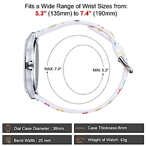 SIBOSUN Wrist Watch for Nurse, Medical Students, Doctors - Unisex Easy to Read Watches 12/24 Hour with Second Hand Water Resistant Silicone Band Quick Release White