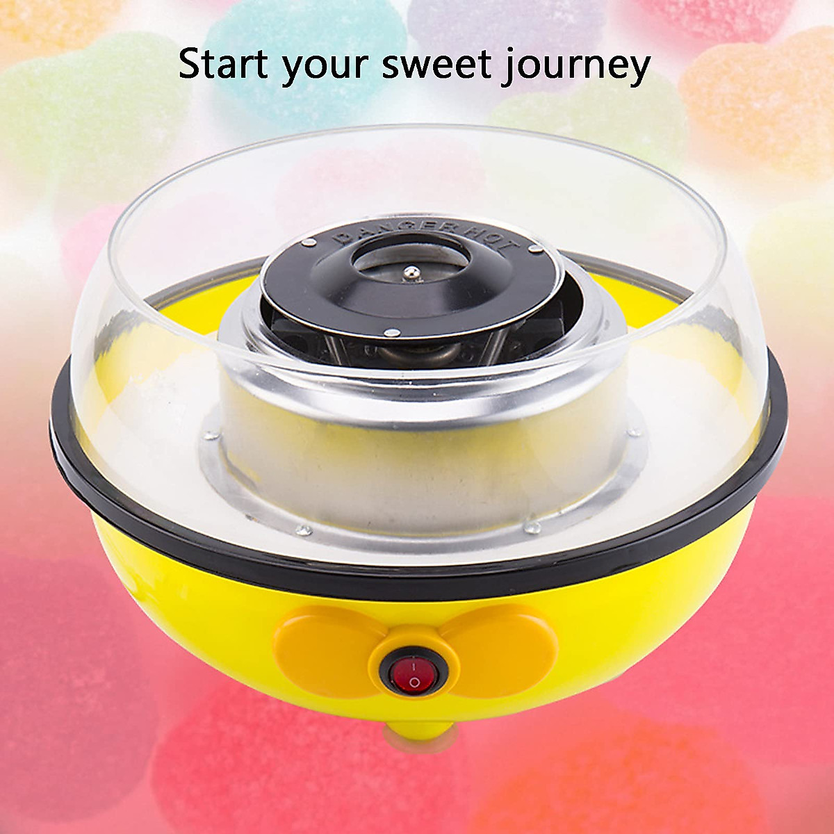 WLL-DP Mini Cotton Candy Machine, Electric Cotton Candy Maker, Homemade Sweets for Birthday Family Parties Activities, Chic Gift