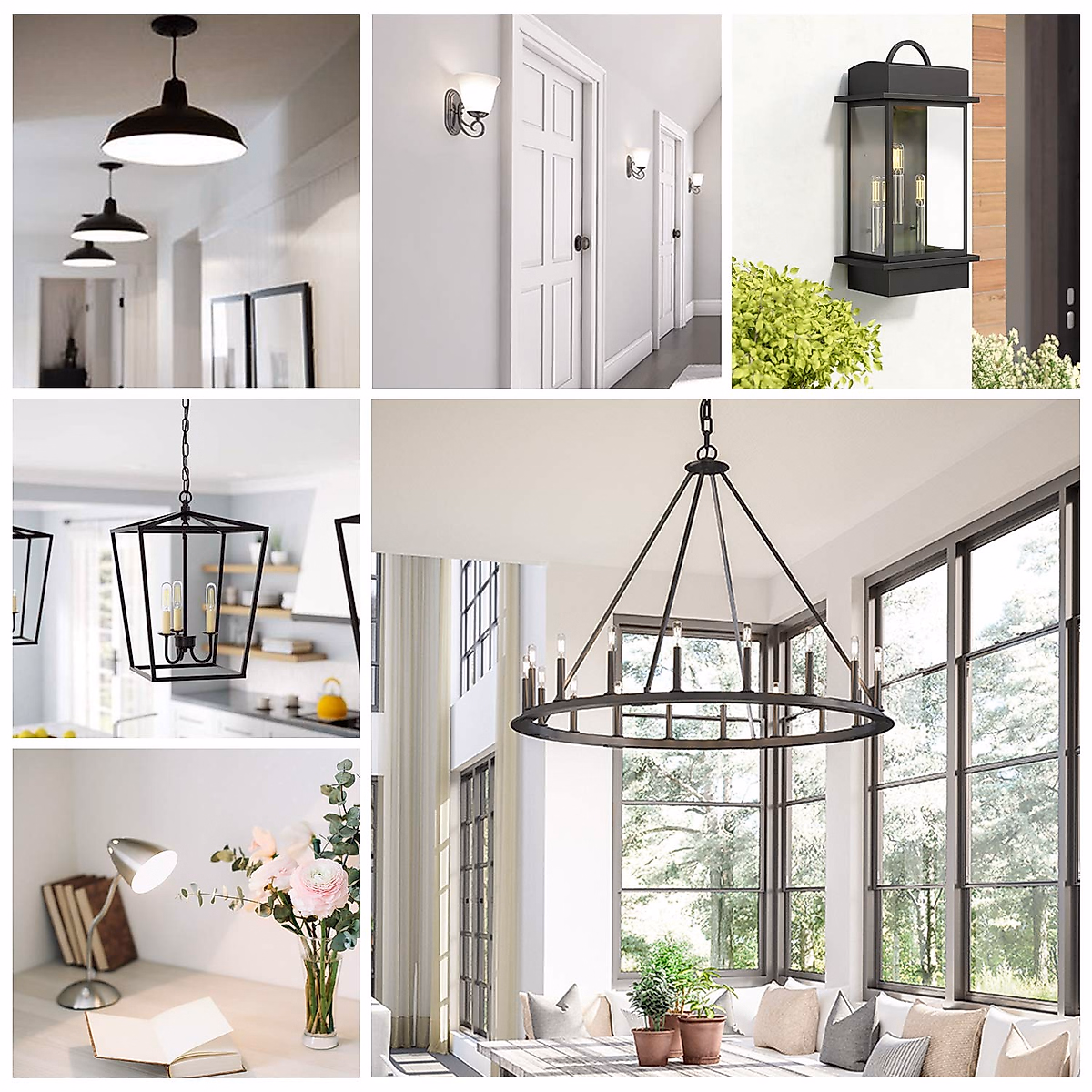 Dimmable E12 Candelabra LED Bulbs 60W Equivalent 6W 600lm, T6 Edison Light Bulbs, 5000K Daylight White, Clear Filament Chandelier LED Light Bulbs, Small Vintage Bulbs for Ceiling Light Fan, 12-Pack