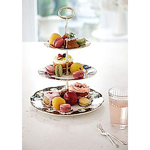 Royal Albert 100 Years Three-Tier (English Chintz, Regency & Duchess) Cake Stand, 13.8", Multi