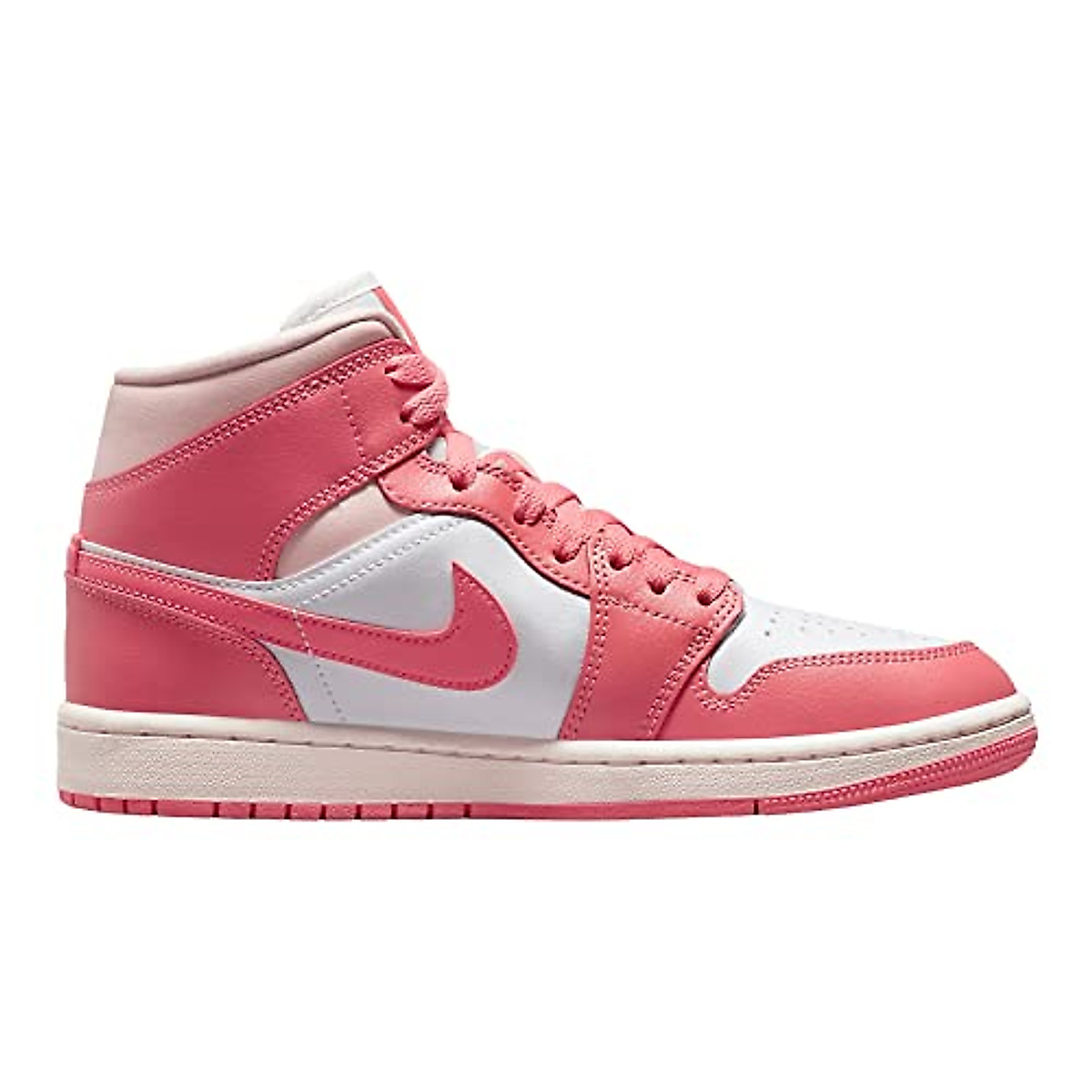 Jordan 1 Mid Women White/Sea Coral-Atmosphere BQ6472-186 7.5
