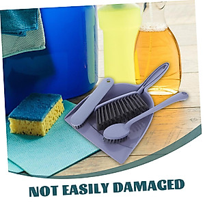 KOMBIUDA 1 Set Mini Broom Set Whisk Broom Small Pan Small Hand Broom Small Hand Whisk Broom Mini Desktop Sweeper Small Broom Brush Table Whisk Broom Cartoon Broom Handle The Pet Lavender