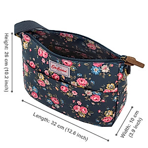 Cath Kidston Matt Oilcloth The All Day Bag Crossbody Handbag Latimer Rose Colour Navy