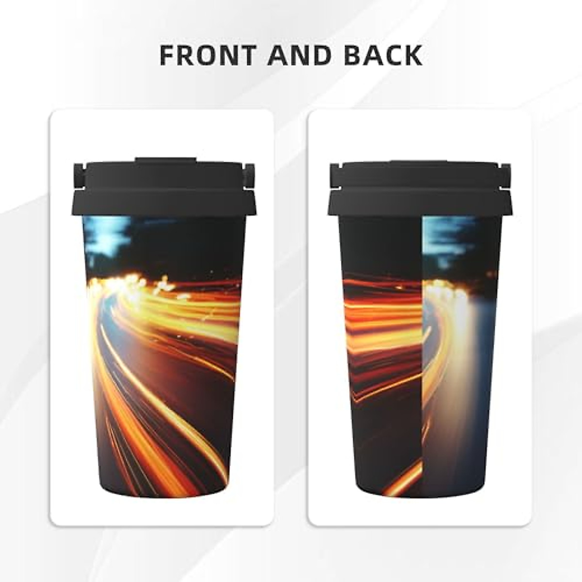 WANGXUEE Abstract Modern Print 500ml Stainless Steel Travel Tumbler Double Wall Vacuum Insulated Coffee Mug