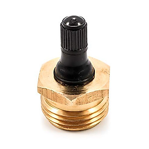 Camco RV Brass Blow Out Plug | Helps Clear Your RV's Water Lines During Winterization and Dewinterization (36153)