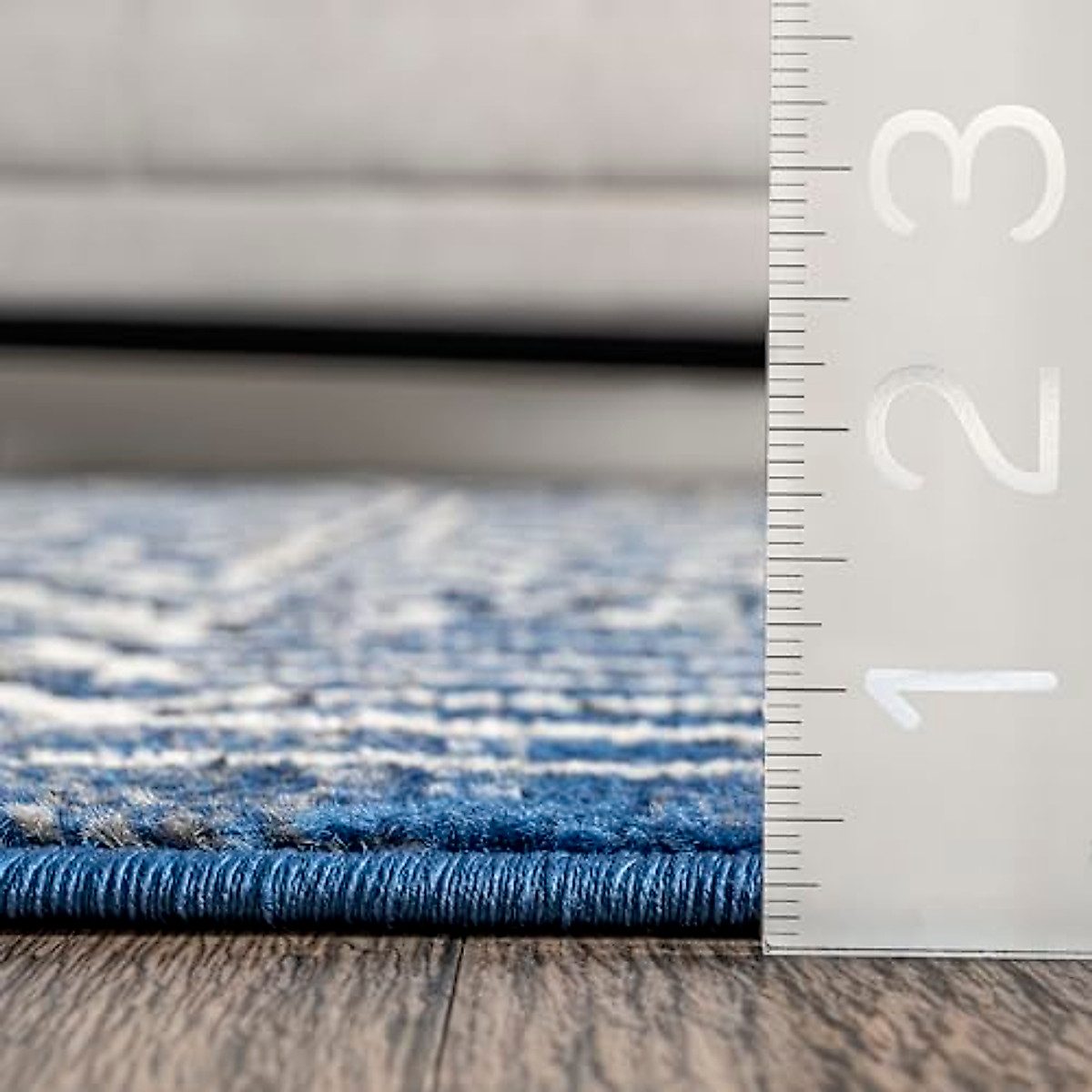 nuLOOM Joannie Contemporary Abstract Patterned Area Rug, 9x12, Blue