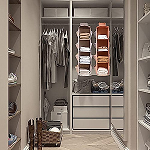 Hanging Closet Organizer Bag Fabric Closet Storage Bag Double-Sided Suitable for Storing Bras Panties Socks Towel ect