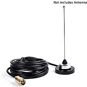 UAYESOK Mini NMO Mount Magnetic Base W/5M Low Loss Coax Cable for NMO Mobile Antennas