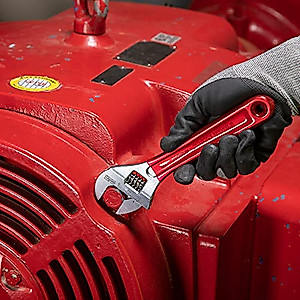 Klein Tools D507-8 Adjustable Wrench, Extra Capacity Jaw Forged Drive Wrench with High Polish Chrome Finish, 8-Inch