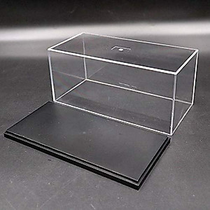 JIA JIA LAI Acrylic Case Show Display Box Transparent Dust Proof Black Base 1:43 Model Cars