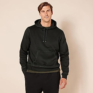 Amazon Essentials Men's Sweatshirt Hoodie, Black Heather, X-Large, Big & Tall Options Available