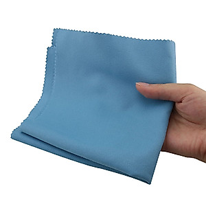DGBRSM 3pcs Guitar Cleaning Cloth, Violin Cleaning Cloth, Microfiber (11.8" x 11.8" Cloth), Musical Instrument Cleaning Polishing Cloth for Musical Instrument Guitar Violin Piano Clarinet, Blue