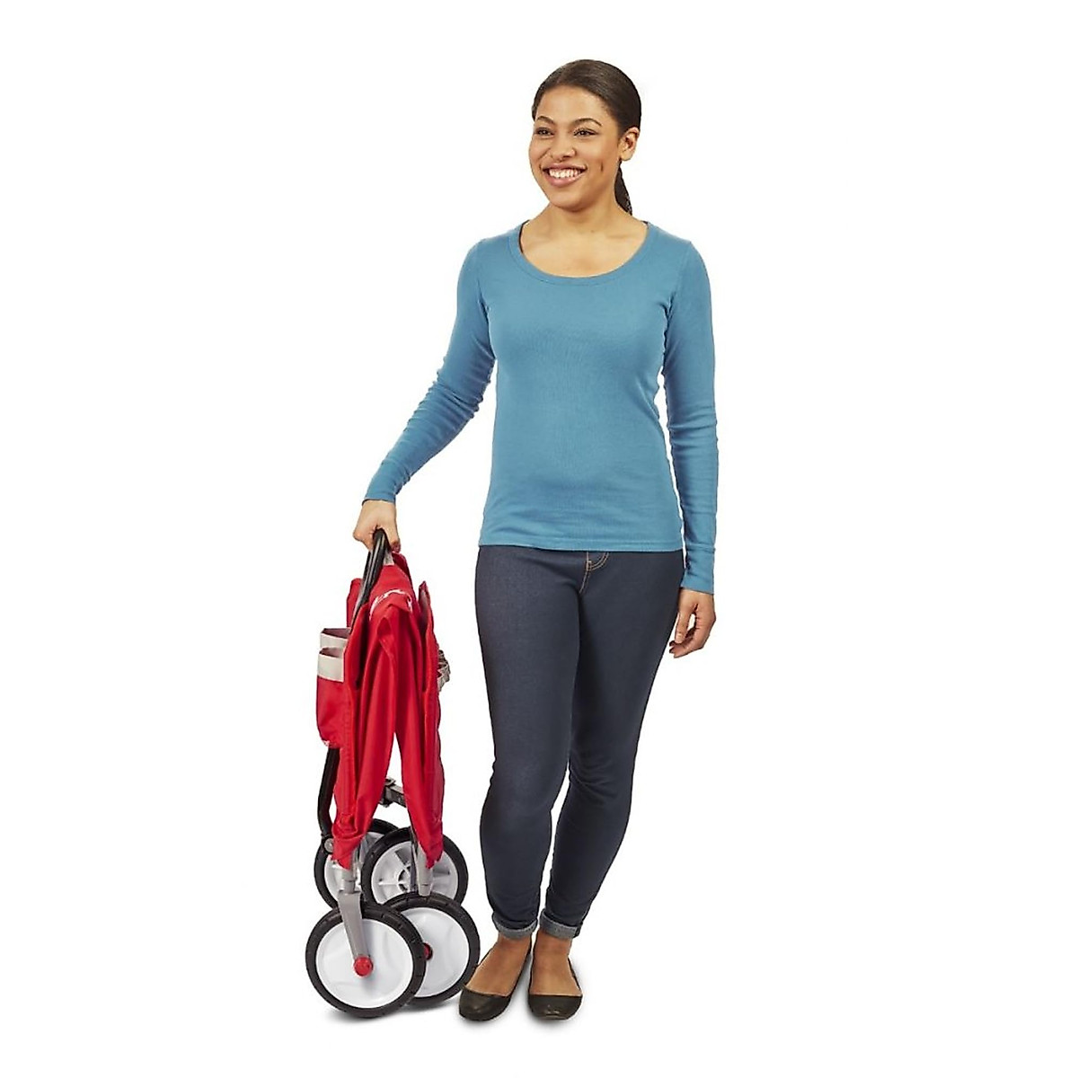 Radio Flyer All-Terrain 3-in-1 EZ Folding Wagon for kids and cargo, Red