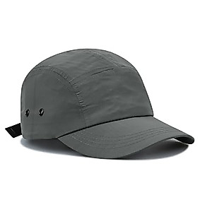 CLAPE 5 Panel Hat for Men, Curved Brim UPF50+ Sun Hats Quick Dry Outdoor Sports Running Hat Baseball Cap