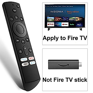 Universal Remote Control for Insignia fire TV and Toshiba fire TV Remote with Prime Video/Netflix/HBO, Vue Shortcut Keys
