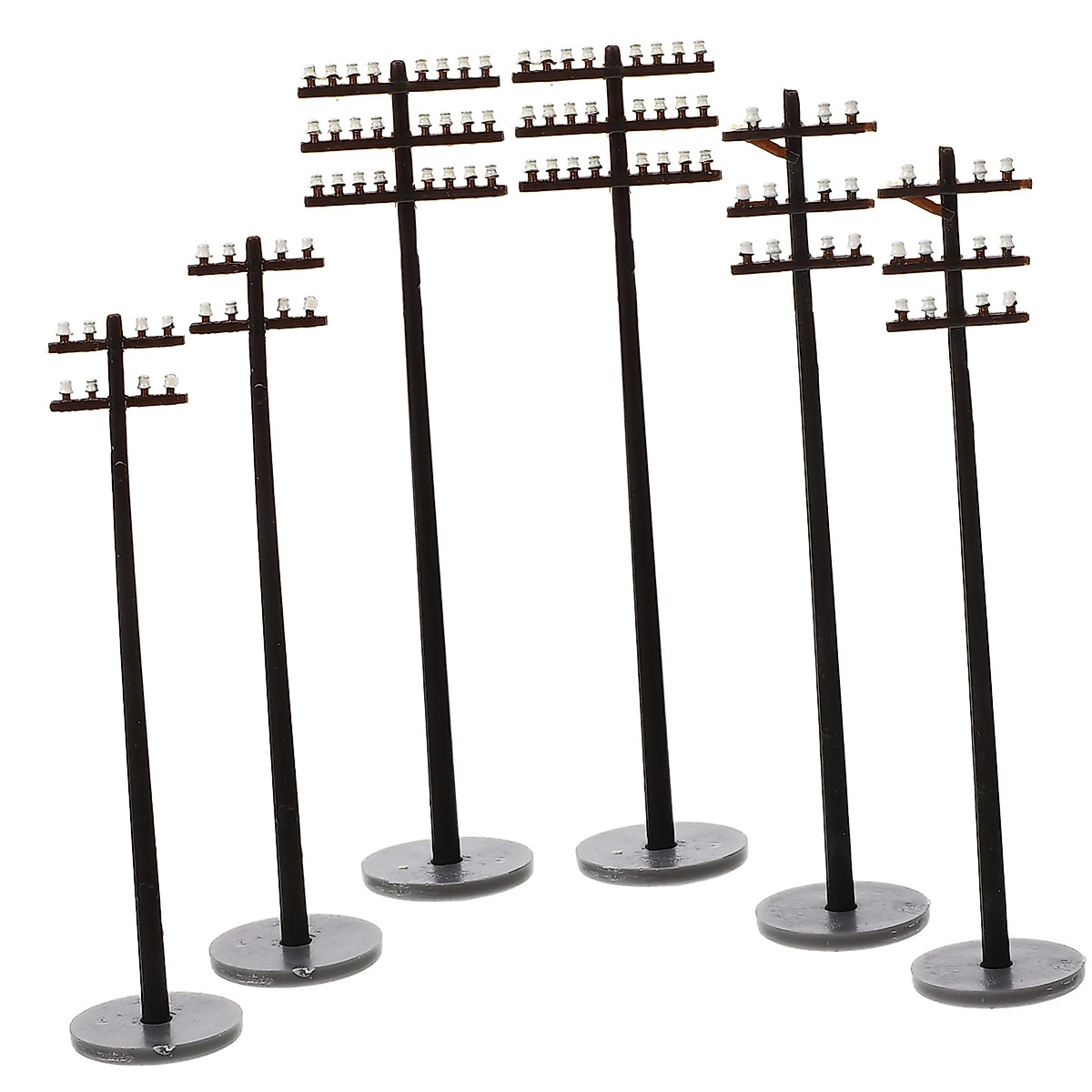 Asakkura 30 pcs for Train Railroad Early Telegraph Telephone Scenery Educational Traffic Layout Railways Diorama Architecture DIY Model Models Scene Adorns Miniature Decoration Accessories