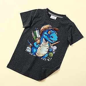 Kindergarten Shirts for Boys First Day of Kindergarten Shirt T-Shirt Top First Day of School Gifts for Kids (as1, Numeric, Numeric_5, Regular, Little Boys, Dino Backpack C)