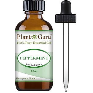 Peppermint Essential Oil 2 oz 100% Pure Undiluted Therapeutic Grade Extract of Mentha Piperita, Great for Aromatherapy Diffuser, Skin Body and Hair