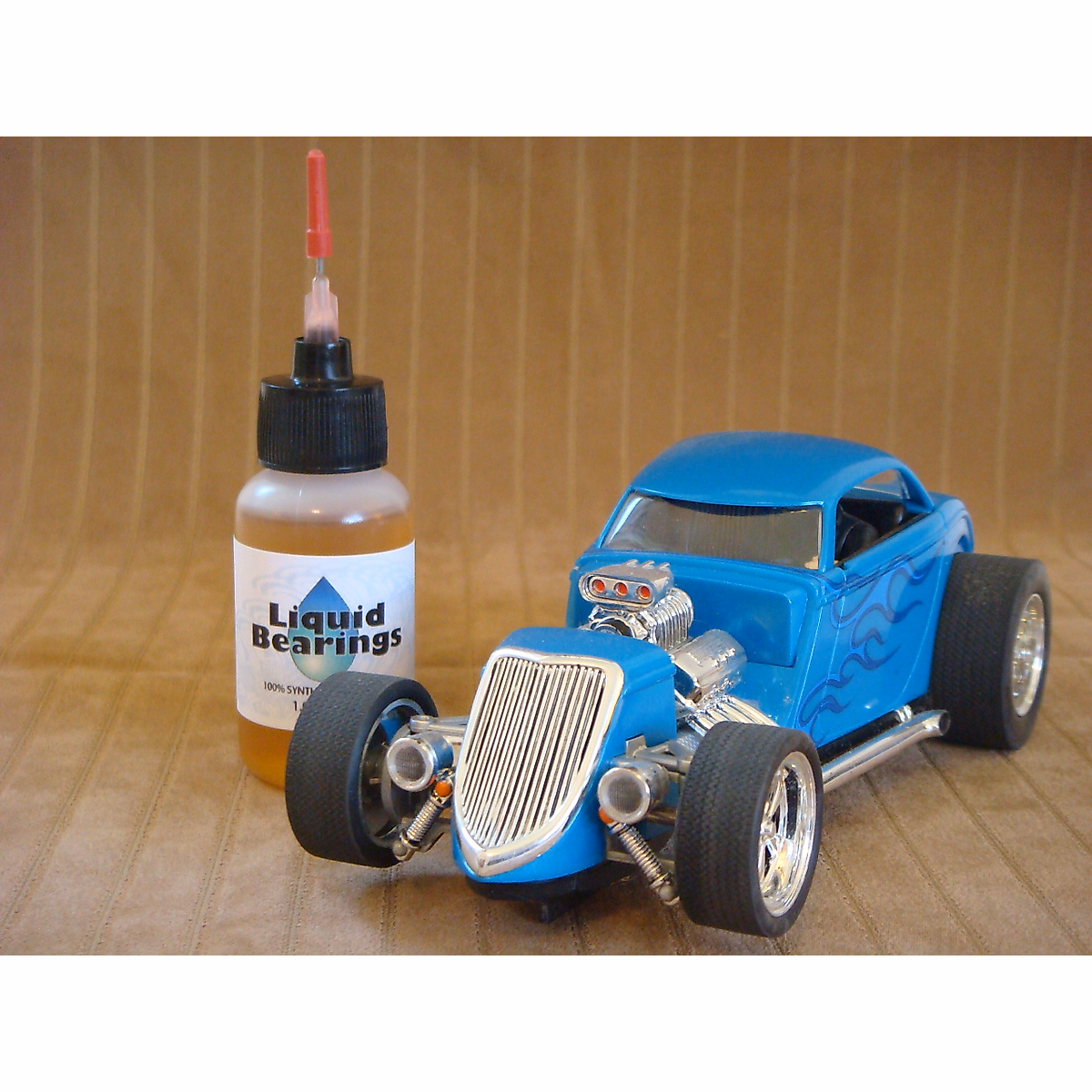 Liquid Bearings, 100%-Synthetic Oil for HO, 1/32, 1/24, All Scale Slot Cars, Makes Cars Faster!!