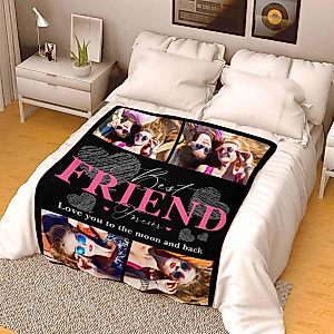 Newcos Personalized Fleece Throw Blankets Best Friends Ever Blanket for Bedding Sofa Living Room, Birthday Gifts for Best Friends Sisters Women 30"x40"