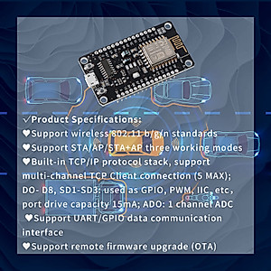 EC Buying ESP8266 NodeMCU CH340 ESP-12E Development Board Serial WiFi Module IoT WIFI Development Board/NodeMcu Lua/Arduino IDE/Micropython (3PCS)