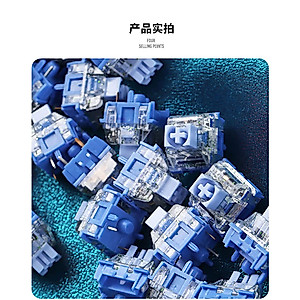 KAILH Starry Sky Switch Box 5 Pin Mechanical Switches High Transparency for Gaming Keyboard Linear (10pcs)