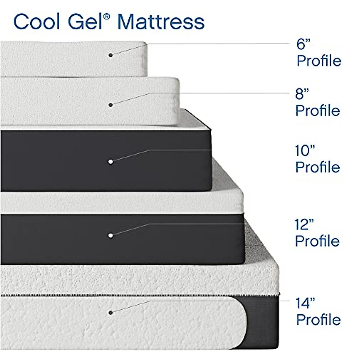 Classic Brands Cool Gel Memory Foam 6-Inch Mattress | CertiPUR-US Certified | Bed-in-a-Box, Queen
