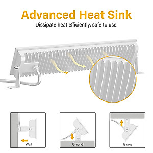 Onforu LED Shop Lights,6500K Daylight White LED Work Shop Lights for Garage,72W 6500lm Ultra Bright Garage Light with Plug,IP66 Waterproof LED Work Shop Light for Garage Warehouses Shops(2 Pack)