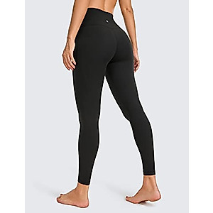 CRZ YOGA Butterluxe Womens Workout Leggings 26.5''- Full Length High Waisted Yoga Pants Buttery Soft Athletic Gym Lounge Black Medium