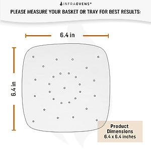 Air Fryer Parchment Paper Sheets Compatible with Philips Viva, Dash, Secura XL, Maxi-Matic Elite +More | Paper Liner Accessories for Airfryer